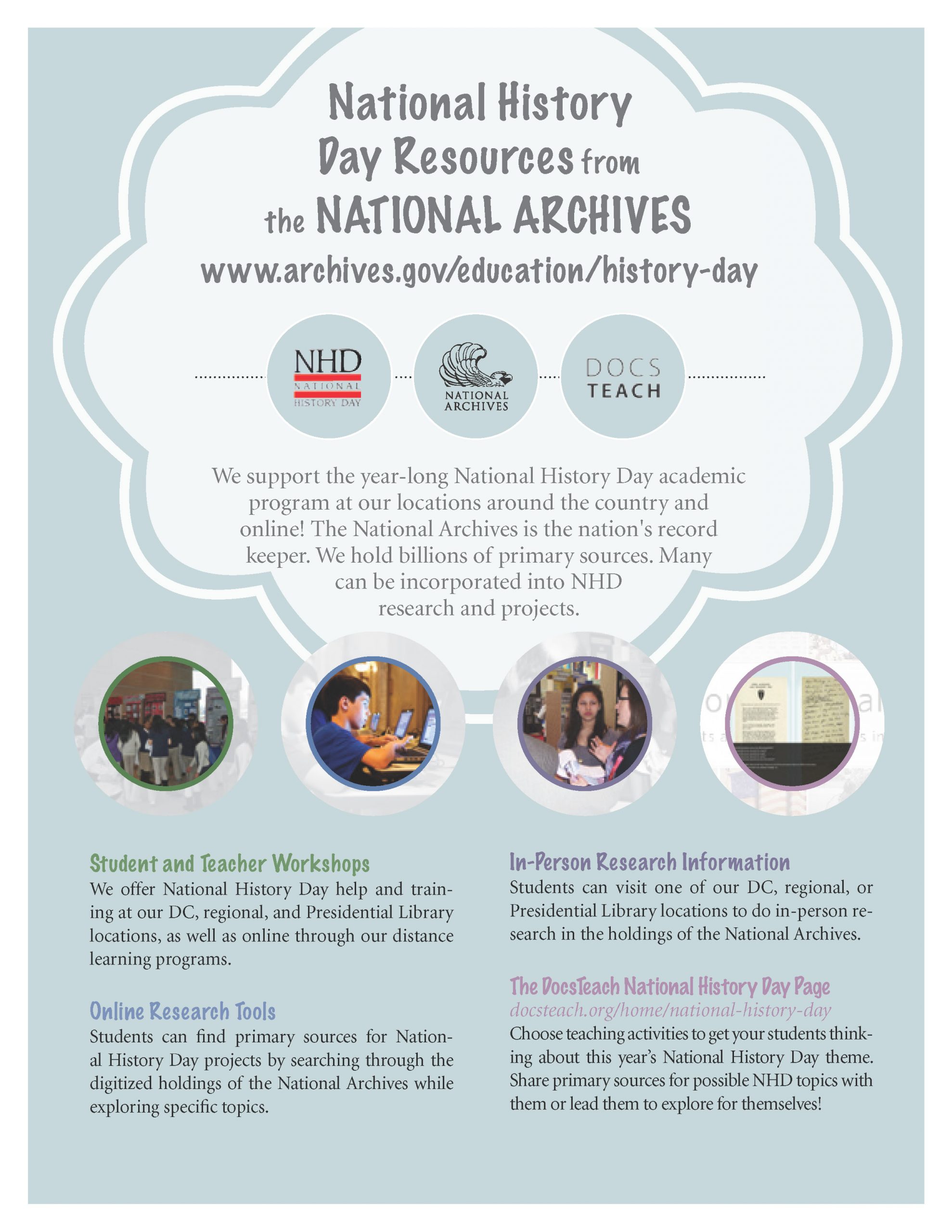 NHD Web Resources – Education Updates