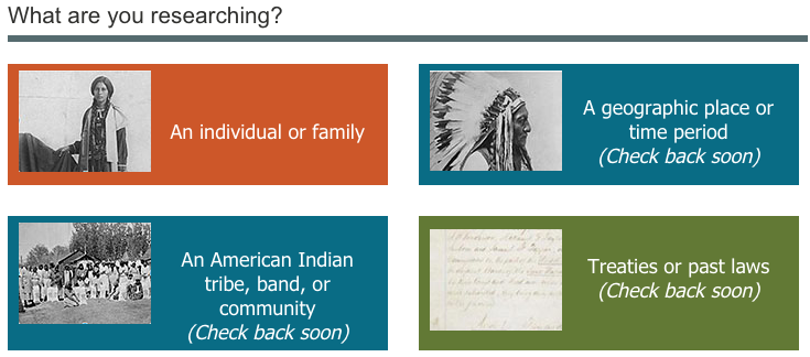 Researching American Indians Page – Education Updates