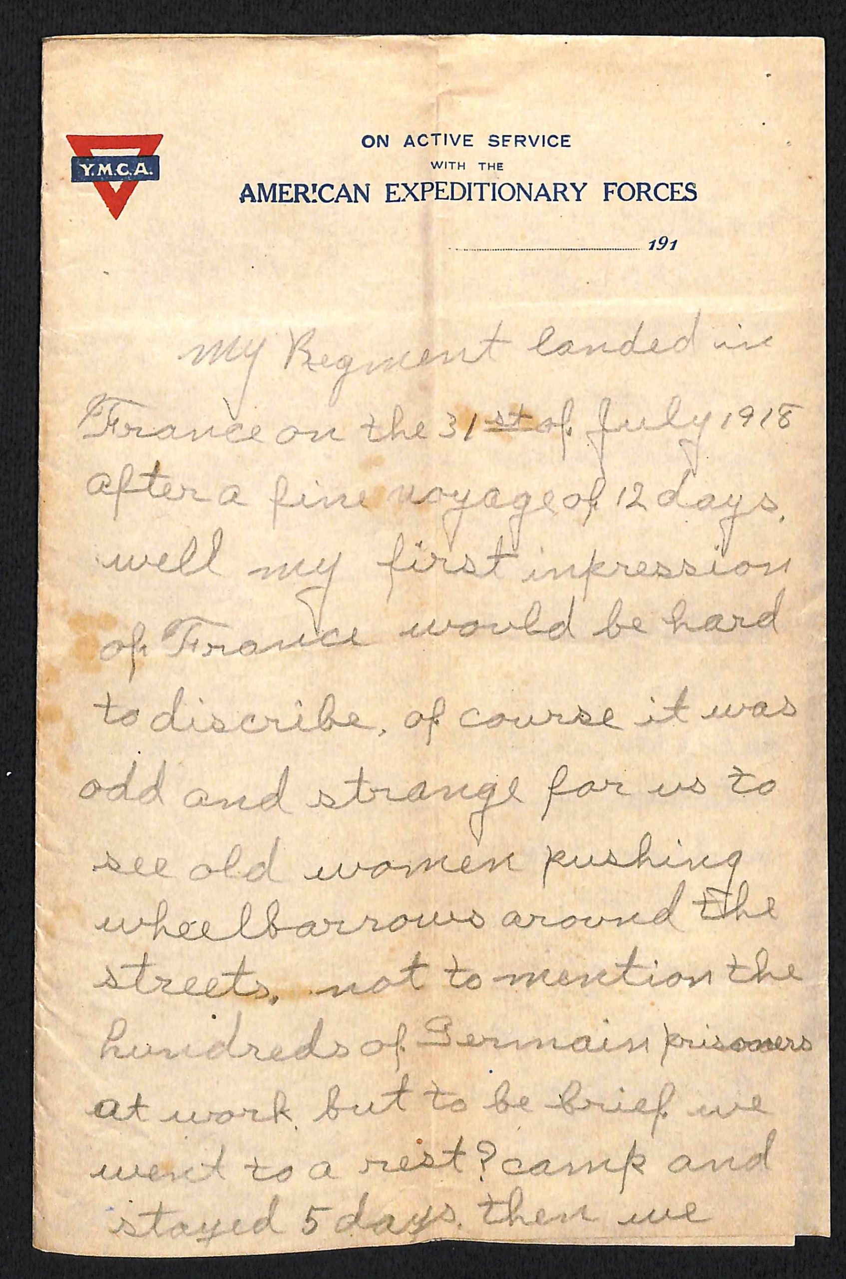 Personal Experiences of World War I – Education Updates