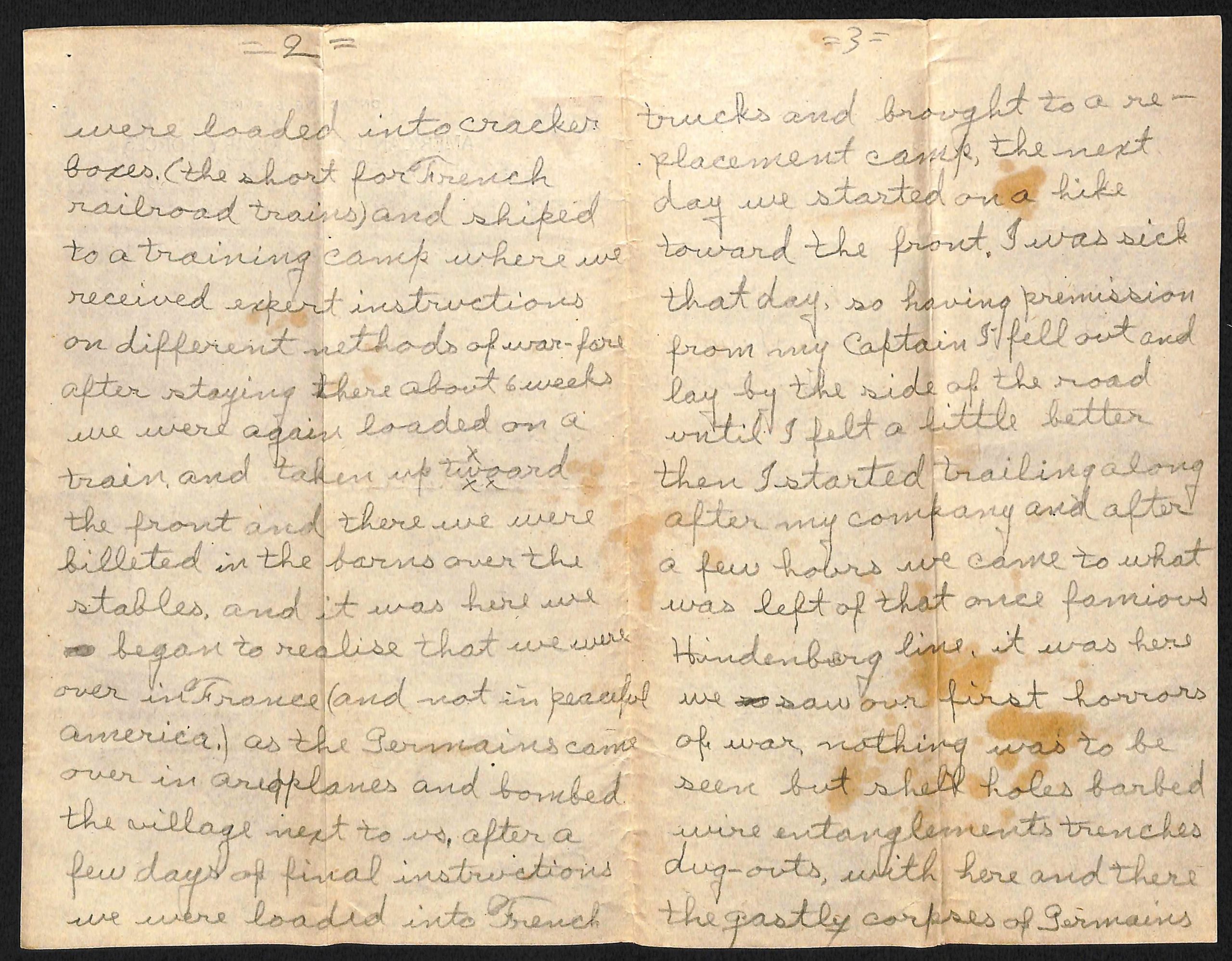 Personal Experiences of World War I – Education Updates